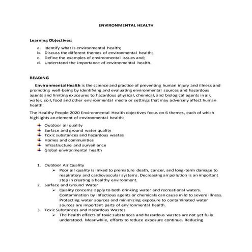 Environmental health | DOCX