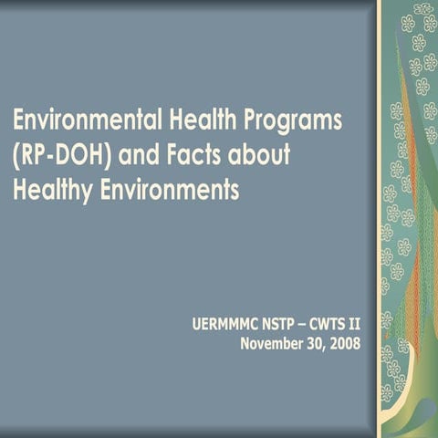 Environmental Health Programs | PPT