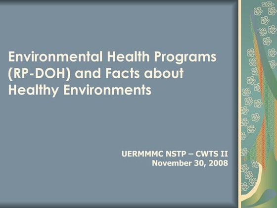 Deworming Program of DOH | PPTX