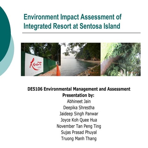 Environmental Impact Assessment of Sentosa Integrated Resort | PPT