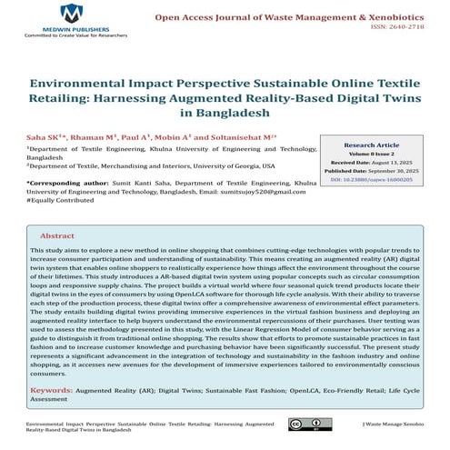 Environmental Impact Perspective Sustainable Online Textile Retailing ...