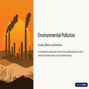Environmental-Pollution and solution ava | PDF