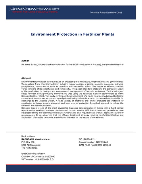 A case study on Process Condensate Stripper in Ammonia Plant by Prem Baboo.pdf | Gardening ...
