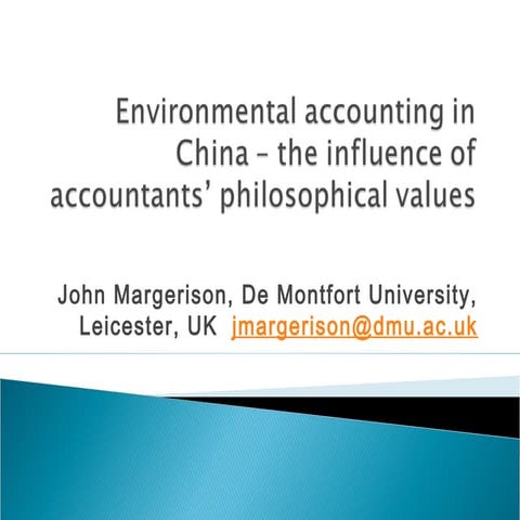 John Margerison, Senior lecturer at De montfort university