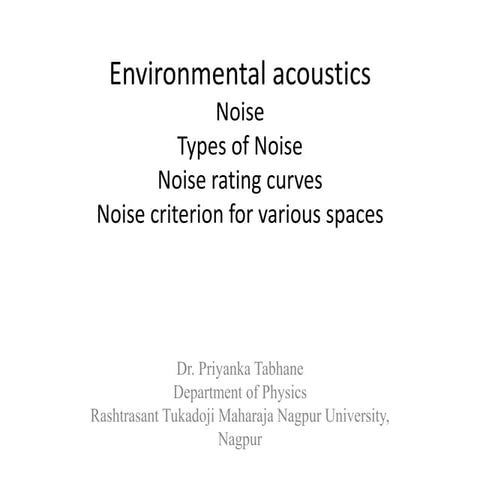 Environmental acoustics- noise criteria.pptx | Indoor Environmental ...
