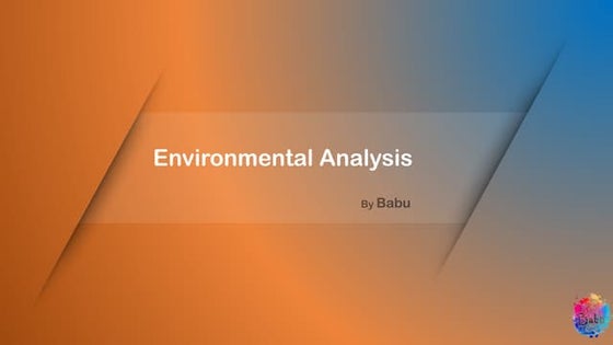Environmental analysis | PPTX | Environmental Services Industry ...