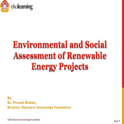 Environmental and social assessment of renewable energy projects | PPSX