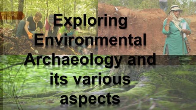 Types and Methods of Documentation (Archaeological Sites and ...