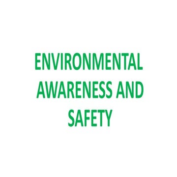 Environmental awareness and safety precautions | PPTX