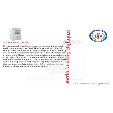 Environmental Chamber | PDF