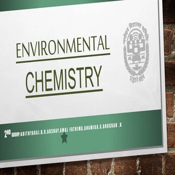 Environmental chemistry -class xi | PPTX | Indoor Environmental Quality ...