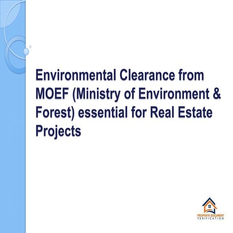 Environmental clearance from moef | PPTX