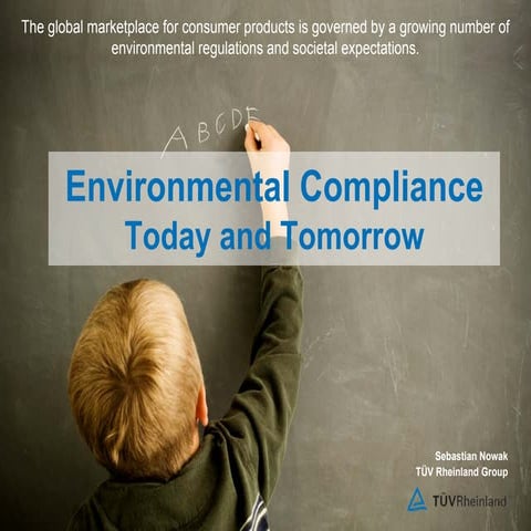 Environmental Compliance - Today And Tomorrow | PDF