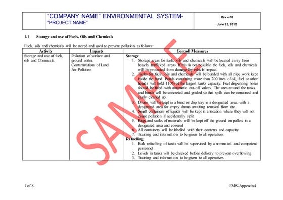 El001 environmental aspects and impacts register website | PPT