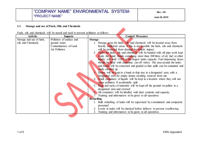 El001 environmental aspects and impacts register website | PDF | Indoor ...