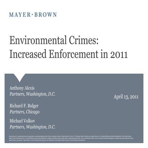 Environmental crime enforcement ppt | PPTX