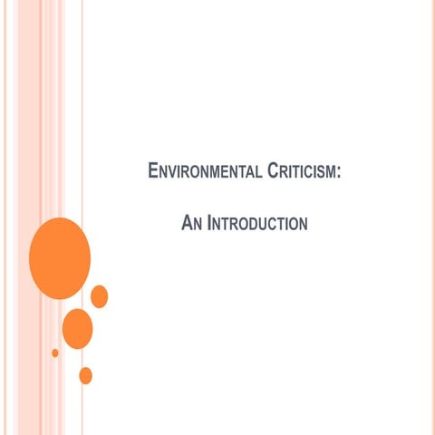 Richard Kerridge "Environmental Criticism" an introdution | PPTX ...