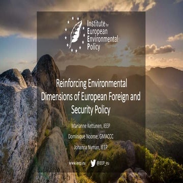 Environmental dimensions of security - Johanna Nyman | PPTX