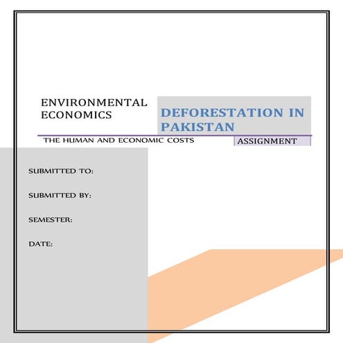 Deforestation in Pakistan | DOCX | Agriculture | Industries