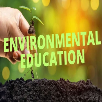 Environmental education for career development and environmental ...