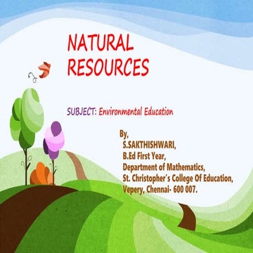 NATURAL RESOURCES | PPT | Free Download