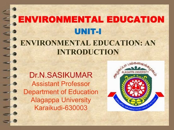 Environmental Education ppt | PPT