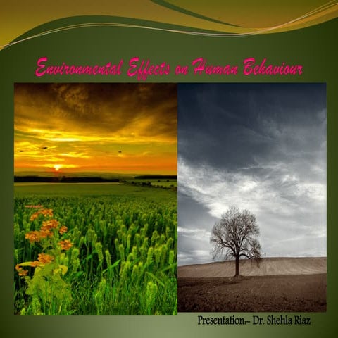 Environmental effects of human behaviour | PDF