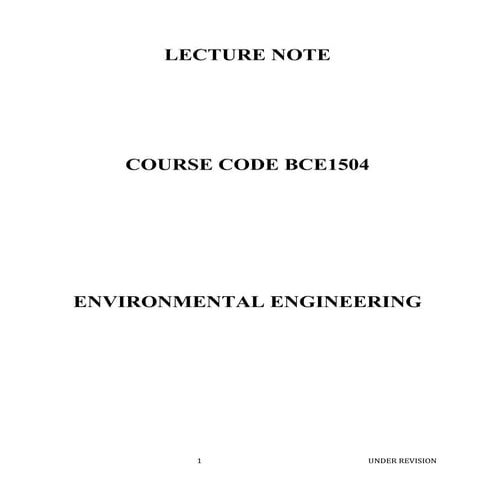 Environmental engineering | PDF