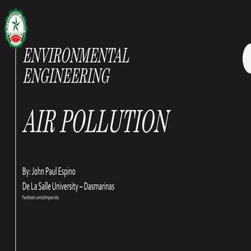 Environmental engineering - air pollution | PPTX