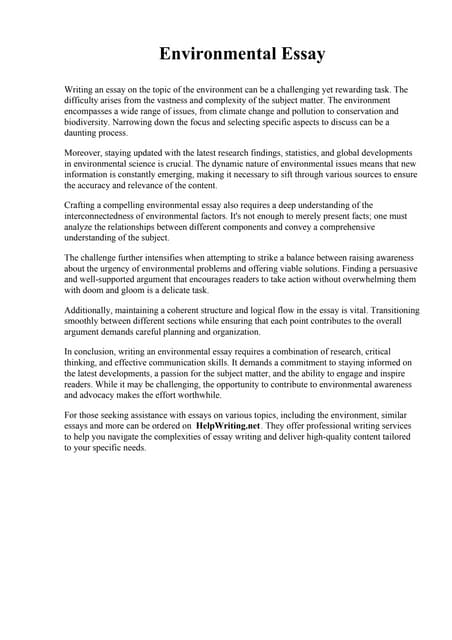 Short Essay On Environment Pollution.pdf