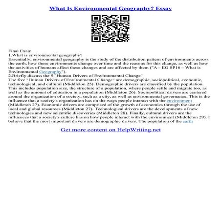 Environmental Essays | PDF