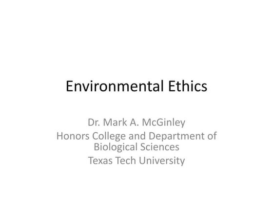 Environmental Ethics | PPT