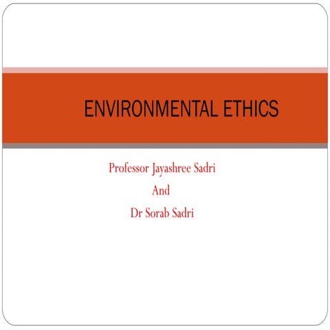 Environmental ethics | PPT