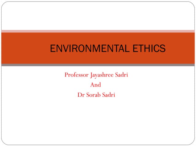 Environmental Ethics | PPTX
