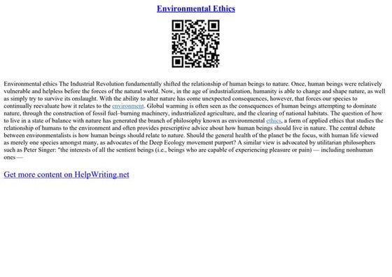 Environmental Ethics, issues and possible solutions | PPTX