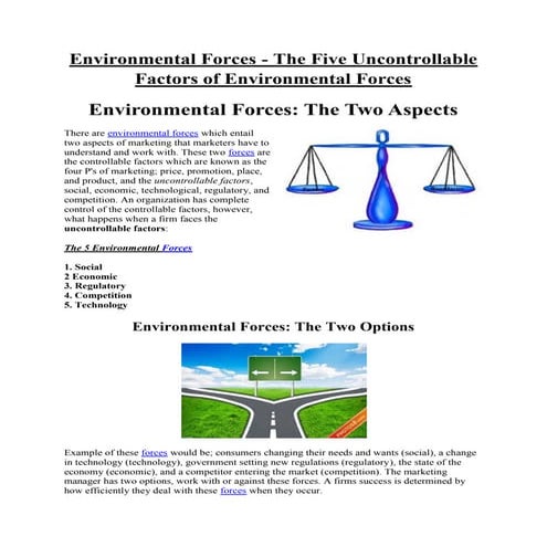 Environmental forces | PDF | Environmental Services Industry | Industries
