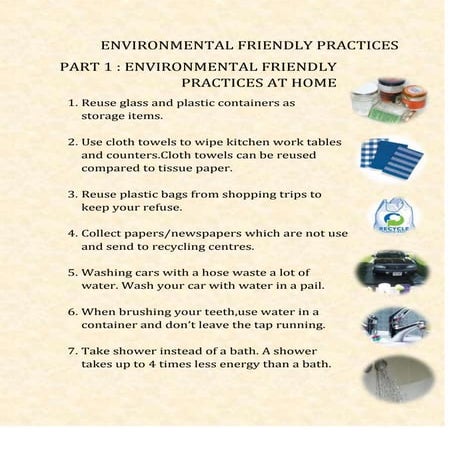 Environmental friendly practices | DOCX