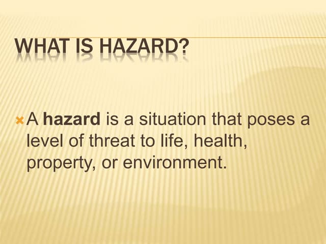 Environmental hazards | PPTX