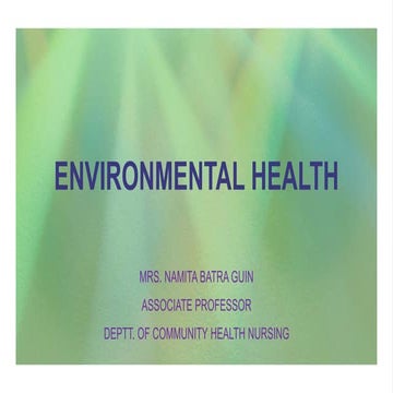 Environmental health | PPTX