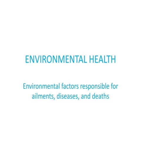 Environmental Health | PPTX