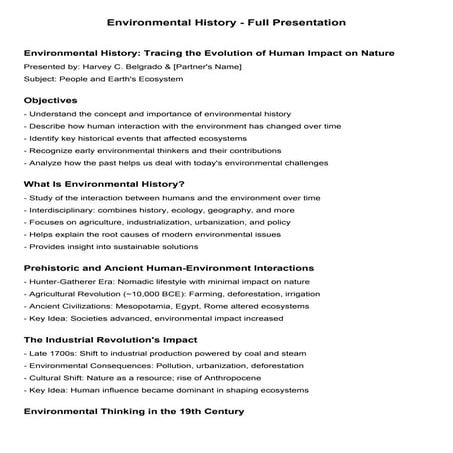 Environmental_History_Full_Presentation-1 | PDF