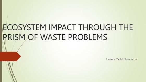 Solid waste disposal | PPTX