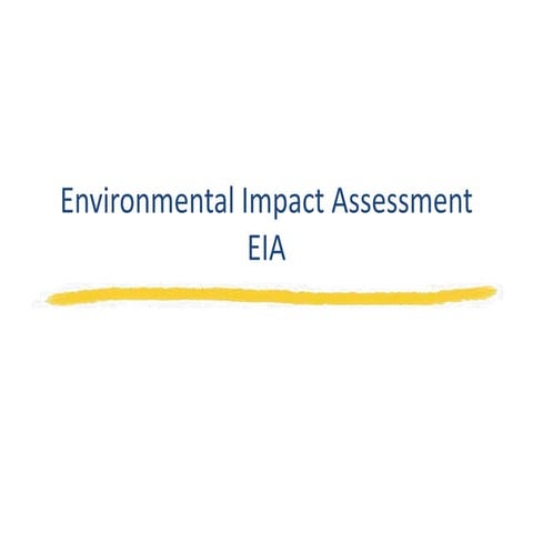 Baseline study for EIA | PDF