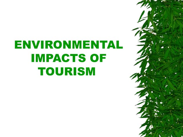 Tourism & environment | PPTX