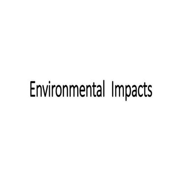 Environmental impacts | PPT