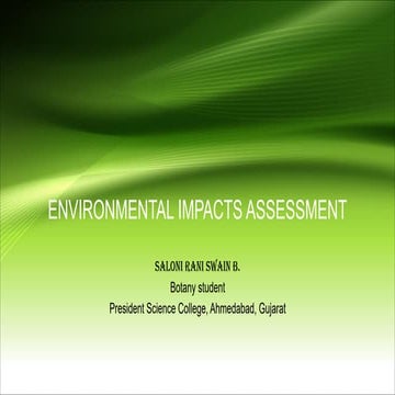 ENVIRONMENTAL IMPACTS ASSESSMENT FOR NATURE | PPT