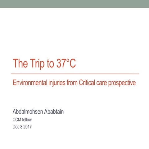 Environmental injuries | PPTX