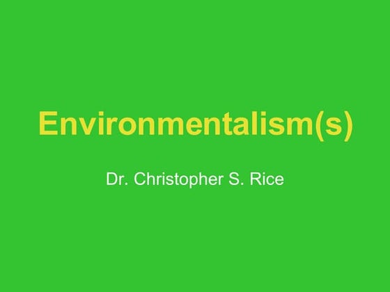 Environmentalism | PPTX