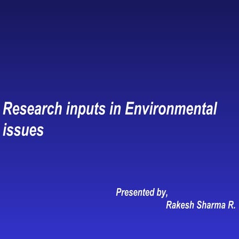 Environmental research | PPT