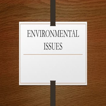 Environmental issues | PPT